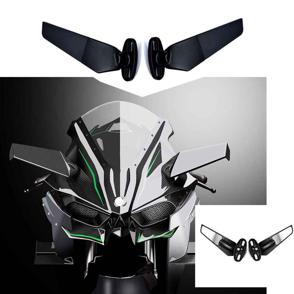 MOTO Winglet SIDE MIRROR RS200 Z200 R15 R3 CBR650R 300SR CBR150R ZX-25r ...