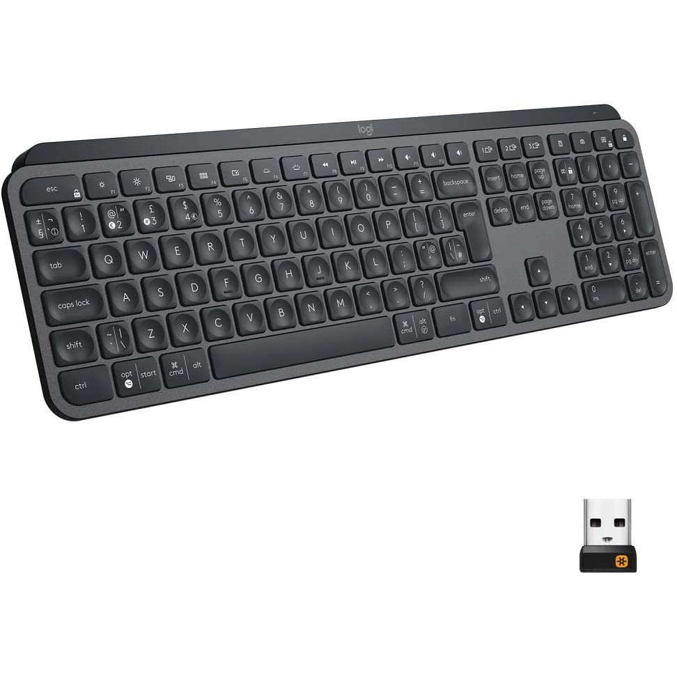 Logitech MX Keys Advanced Wireless Illuminated Keyboard - Graphite | Shopee Philippines