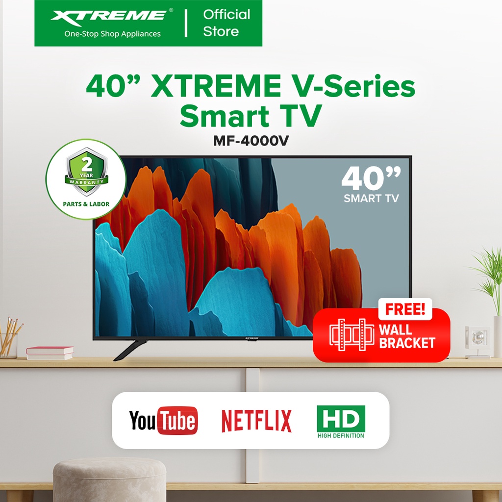 X-SERIES 40 inch Linux Smart LED TV Digital HD Slim Bezel w/ Free Wall ...