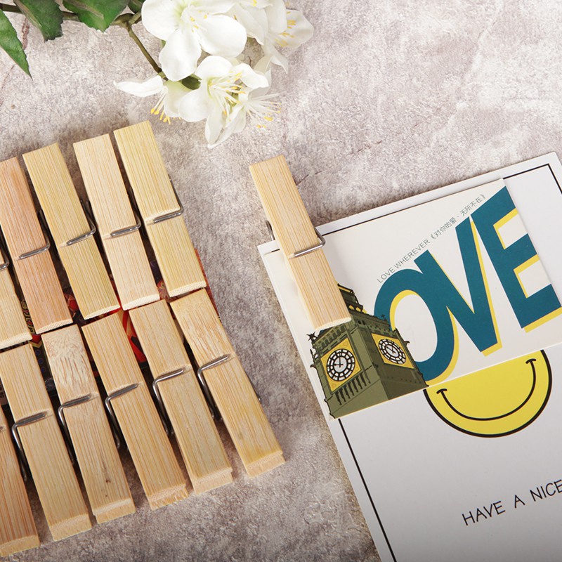 Selens Mini Wooden Clip Small Bamboo Clips Log Color Photo Paper ...