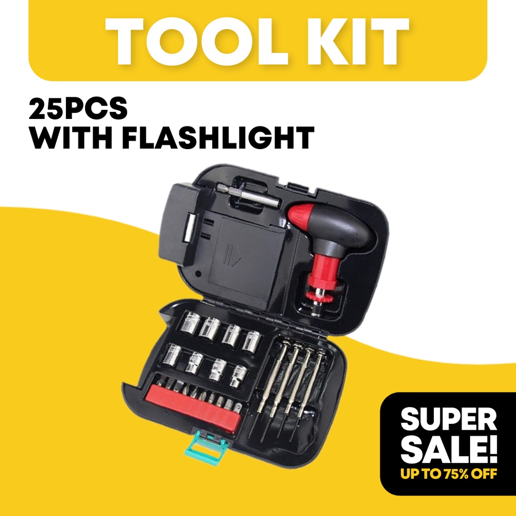 Original 25pcs Flashlight Tools Kit Emergency Lights Multi-Function ...