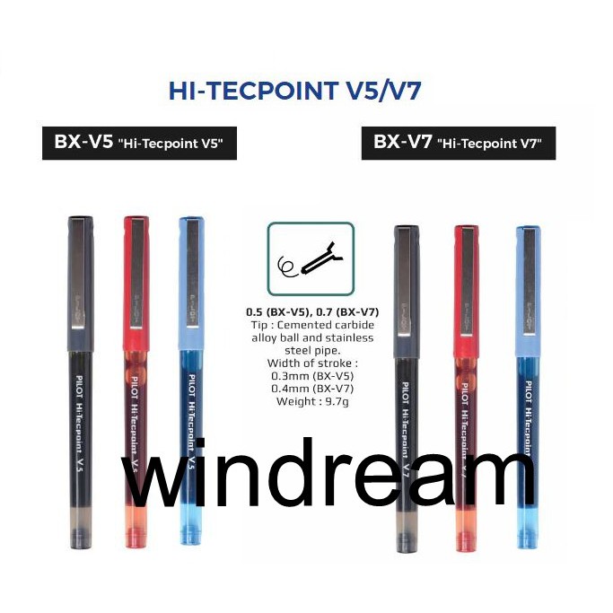 Pilot Hi-Techpoint Grip Pen V5, V7 & V10 sign pen | Shopee Philippines