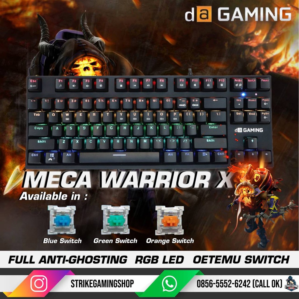 Meca Warrior X Rgb Mechanical Gaming Keyboard | Shopee Philippines