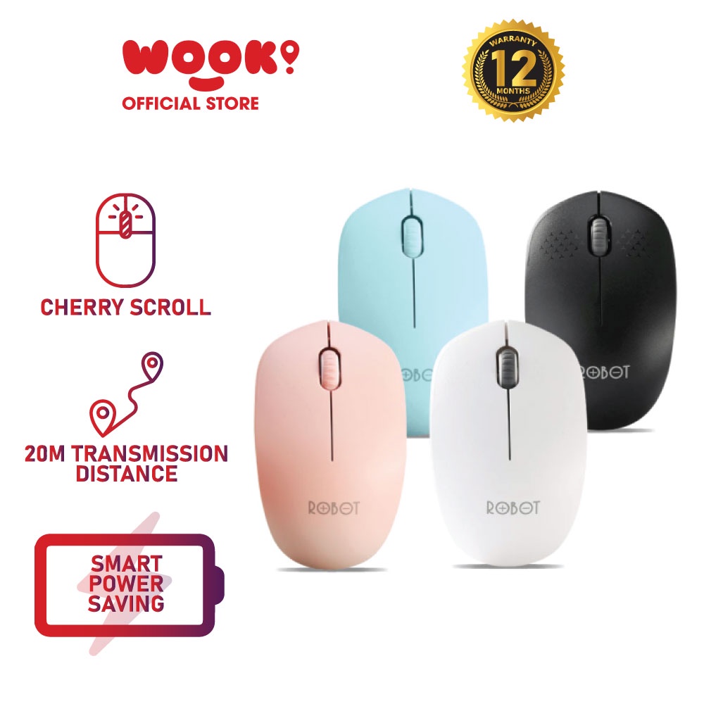 Robot M210 Wireless Mouse Gaming Mouse 2.4GHz USB Optical Mice for PC ...