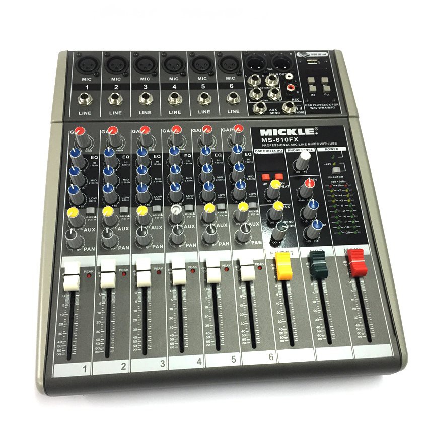 Mickle MS-610FX/BT 6-Channel Mixing Console with Bluetooth | Shopee Philippines