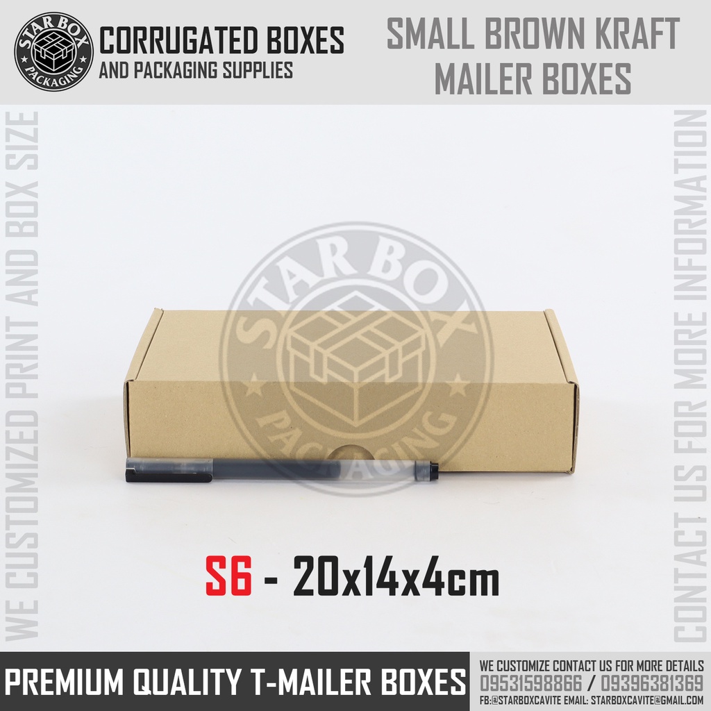 Starbox Small Brown Kraft Mailer Box T-Mailer Box Corrugated Box Shipping Box Packaging Box 7 ...