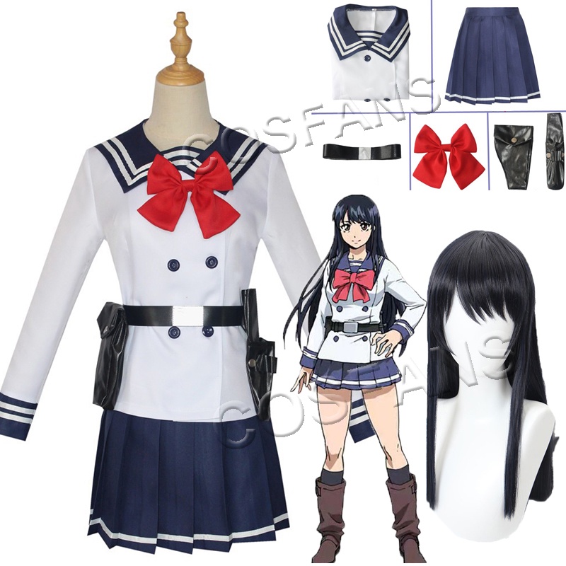 Anime High-Rise Invasion Yuri Honjo Cosplay Costume Skirt Set Tenkuu ...