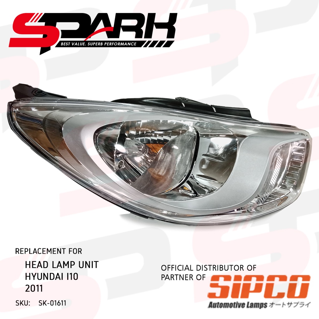 Head Lamp Headlight for Hyundai i10 2011-2013 92101-0X120/ 92102-0X120 ...
