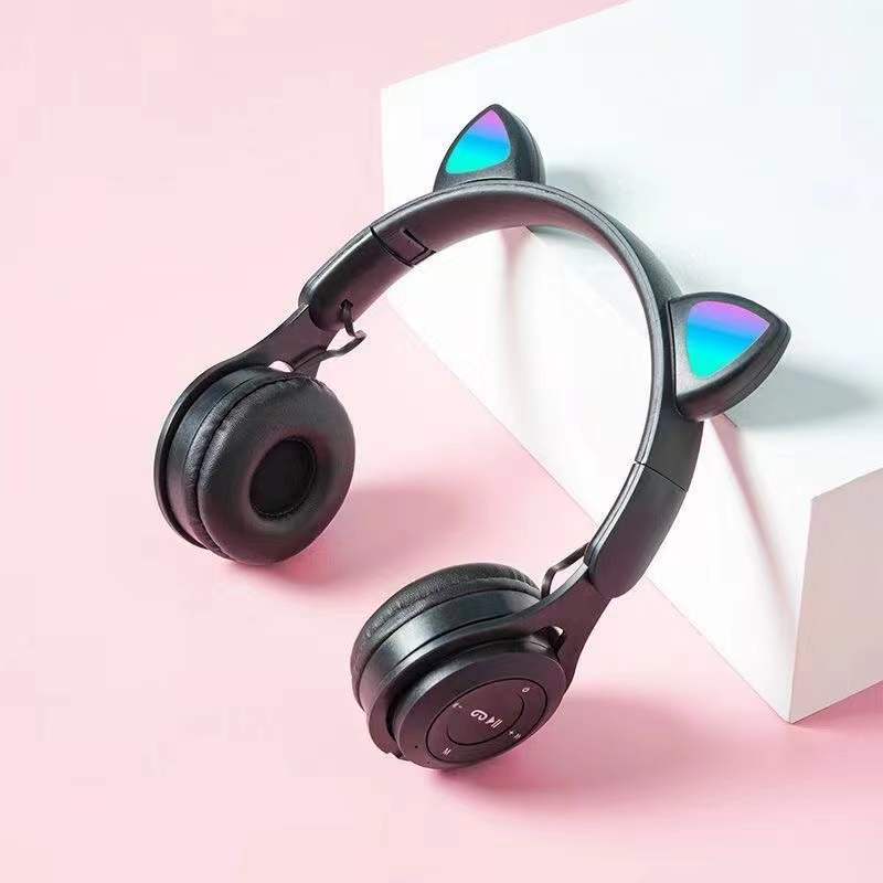 IA HIFI Cat Ear Headphones Bluetooth Wireless Headsets built-in mic ...