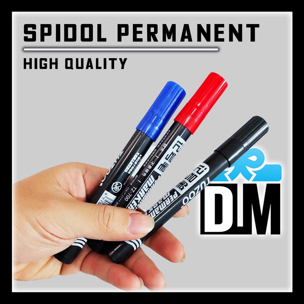 MERAH Original Tuzoo Permanent Markers Permanent Markers Black Red Blue ...