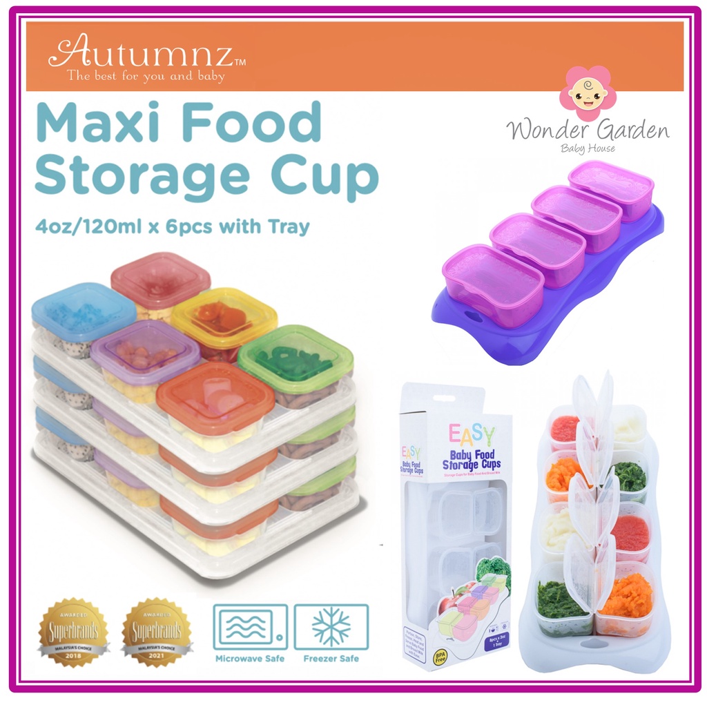 Autumnz Easy & Maxi Baby Food Storage Cups (2oz & 4oz) | Shopee Philippines