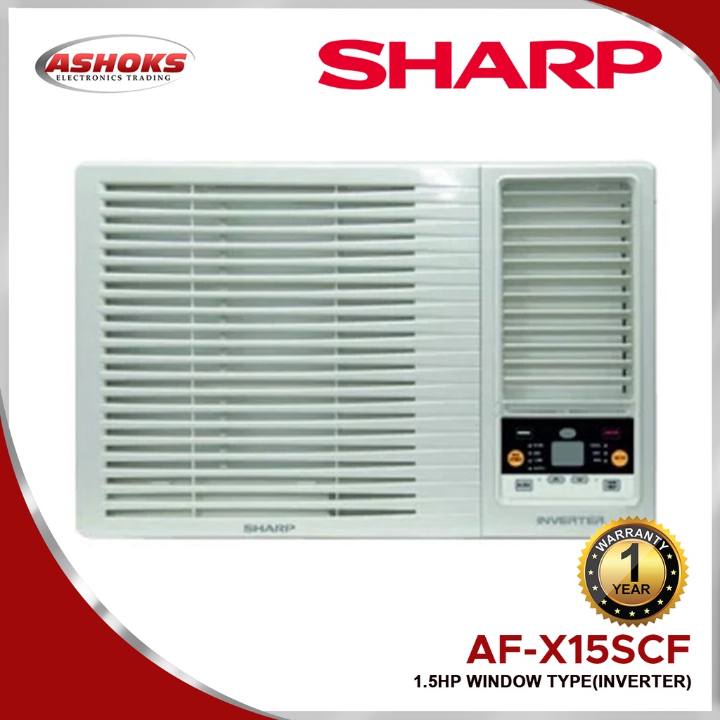 Sharp AF-X15SCF 1.5 hp Window Type Aircon (Inverter) / Sharp Inverter ...
