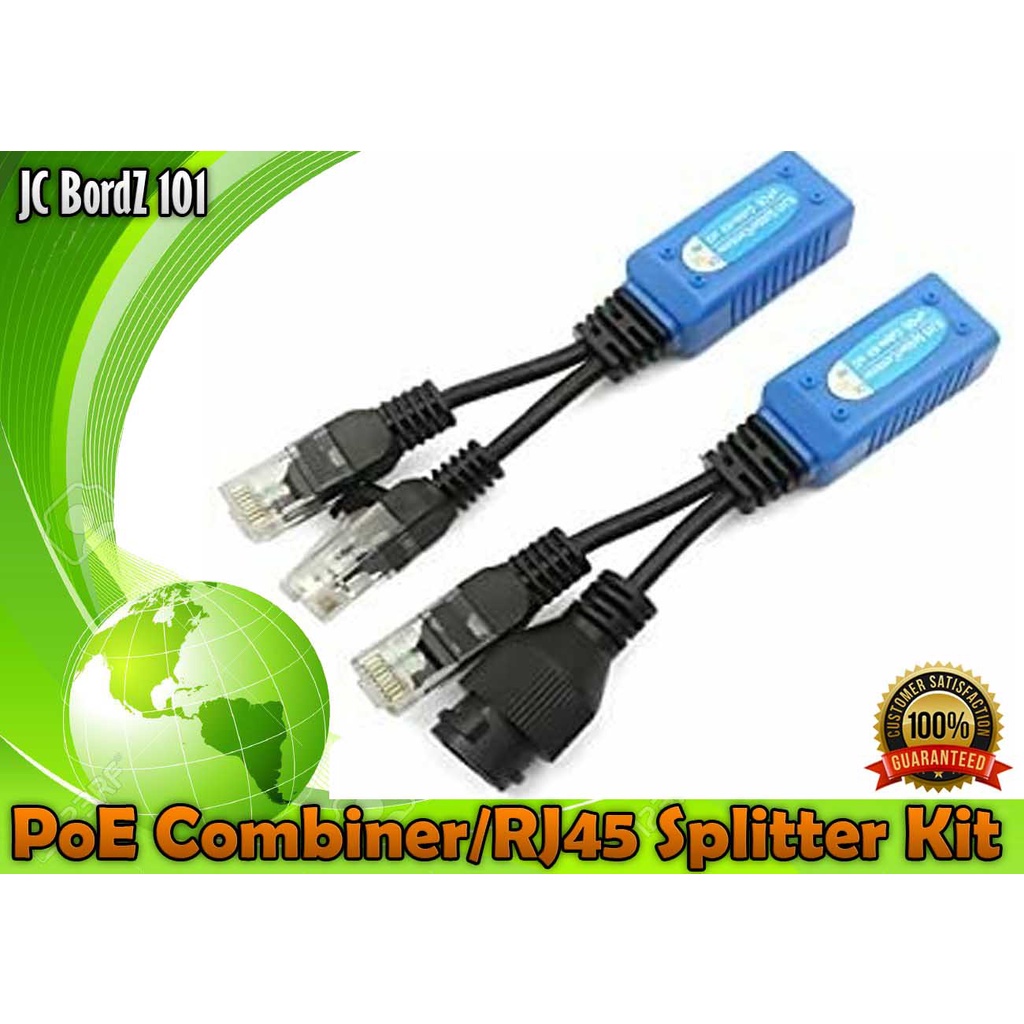 Splitter RJ45 Combiner POE Adapter Connectors Power Cable Kit | Shopee ...