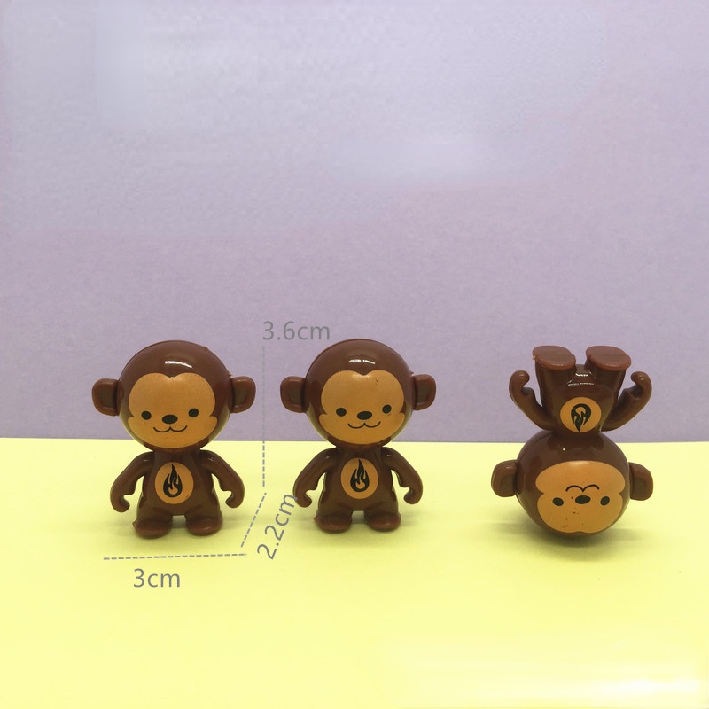 1 Piece Cartoon Fell To The Ground Rotating Cute Monkey Tumbler Little ...