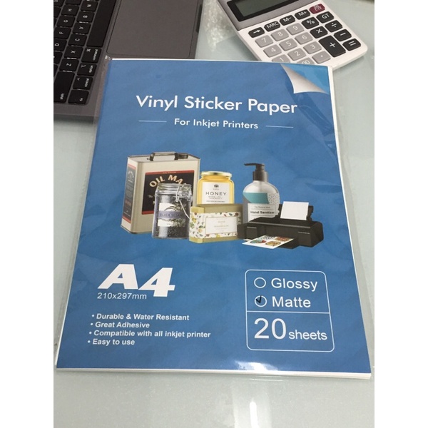 Printable A4 size vinyl sticker Paper 20pcs per pack | Shopee Philippines