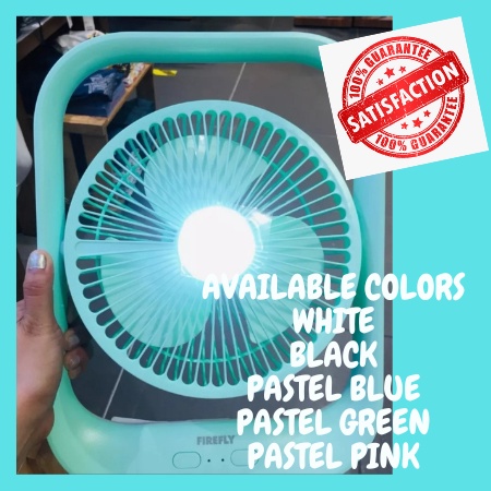 Firefly Rechargeable Table Fan with Night Light 7 inches | Shopee ...