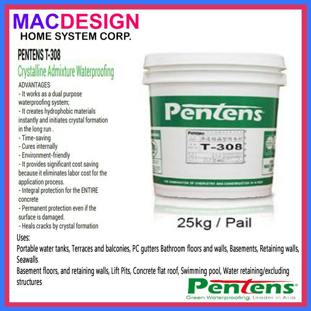 PENTENS T-308 is a reactive crystalline type waterproofing OFFICAIL SELLER MACDESIGN HOME ...