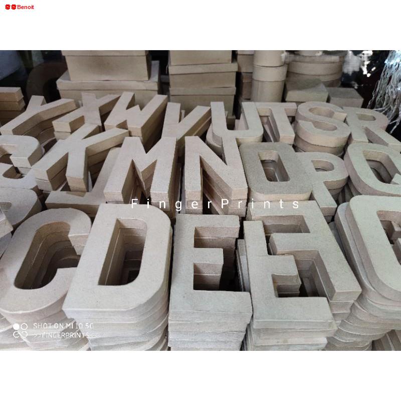 12 inches KRAFT LETTER STANDEE FOR BAPTISMAL BIRTHDAY WEDDING DECOR ...