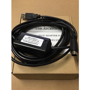Panasonic PLC Programming Cable Black USB-AFC8513 Round Port FP FPX PLC Download Cable, USB-FP0 ...