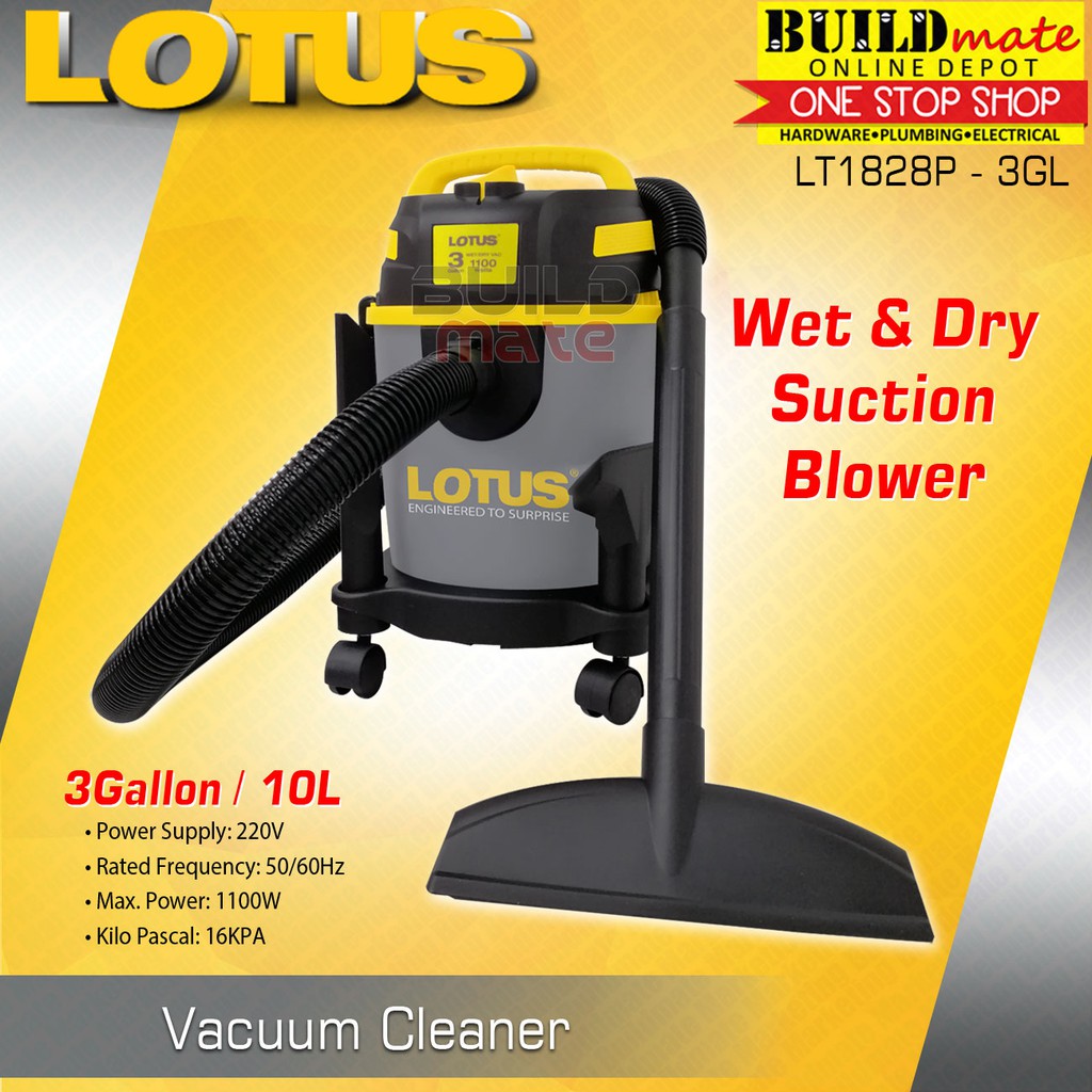 LOTUS Vacuum Cleaner Wet/Dry 3 Gallon LT1828P •BUILDMATE• LPT | Shopee ...