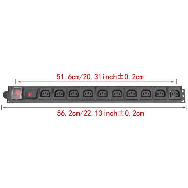 PDU Power Strip Distribution Unit 16A 3500W C13 socket 2-24 Ways output C14 PLUG Power strip ...