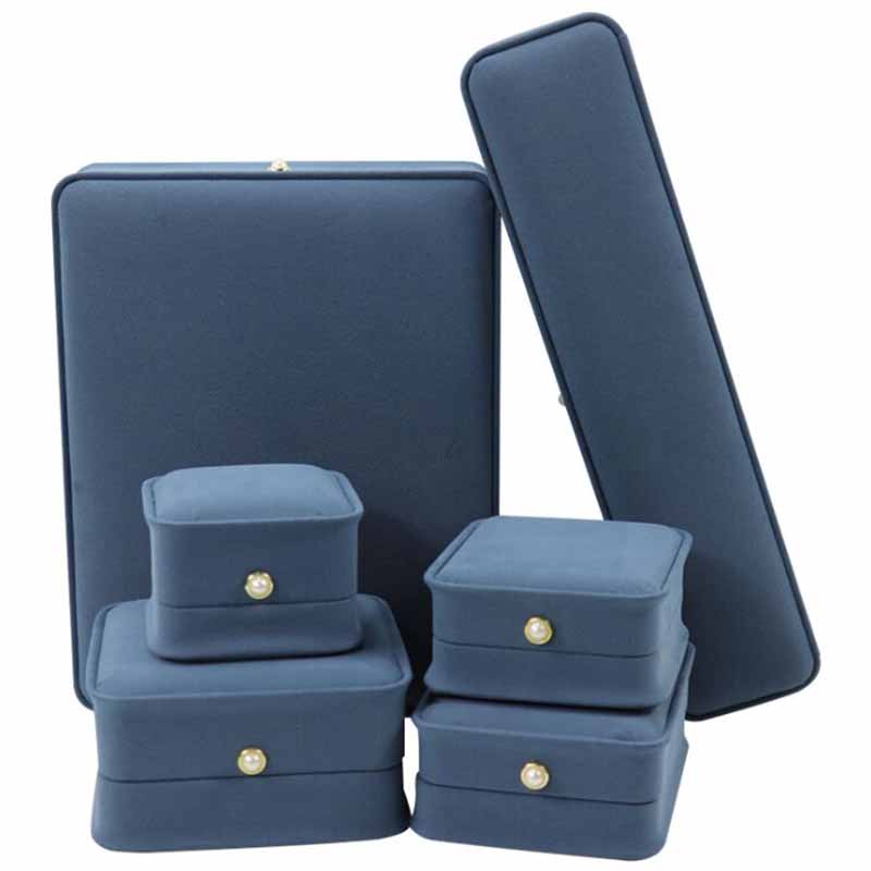1 Pcs Blue color PU leather Jewelry Gift Boxes Women Necklace Bracelet ...