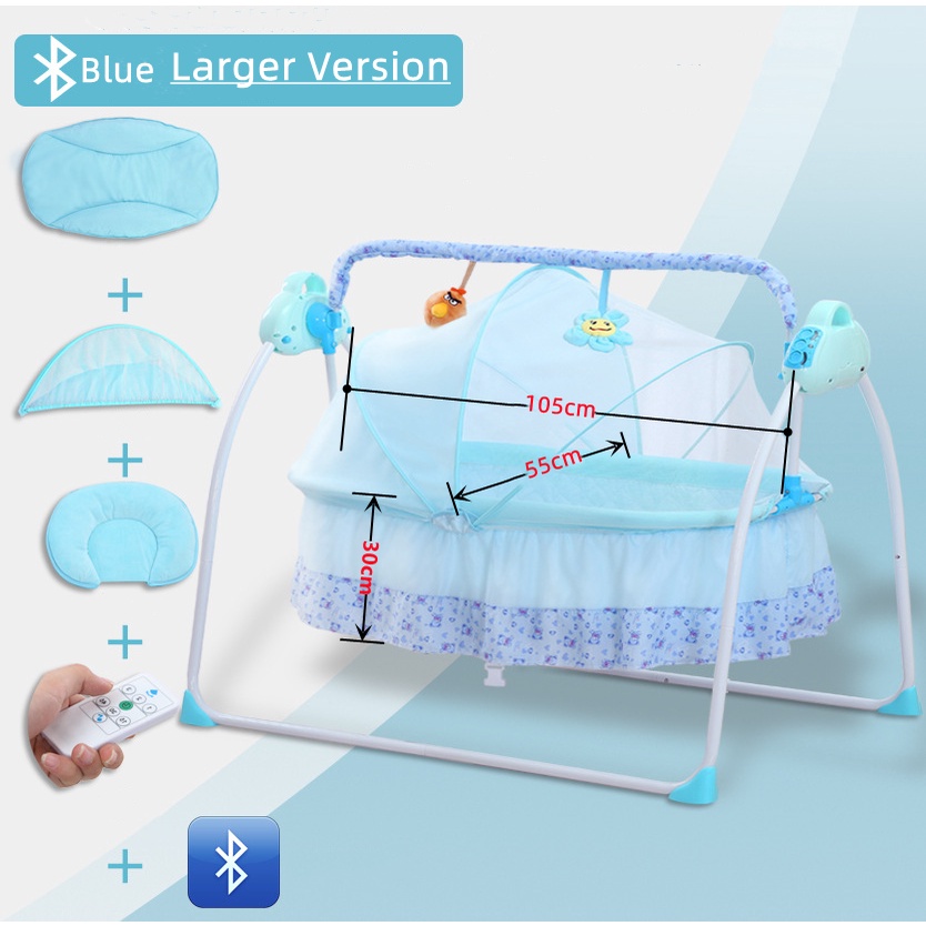 Baby Shaker Electric Cradle Bed Multifunctional Foldable | Shopee ...