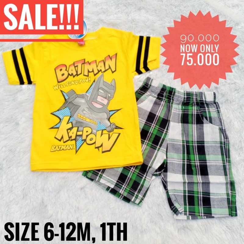 Imoet.boutique Batman yellow set (BO0018) | Shopee Philippines