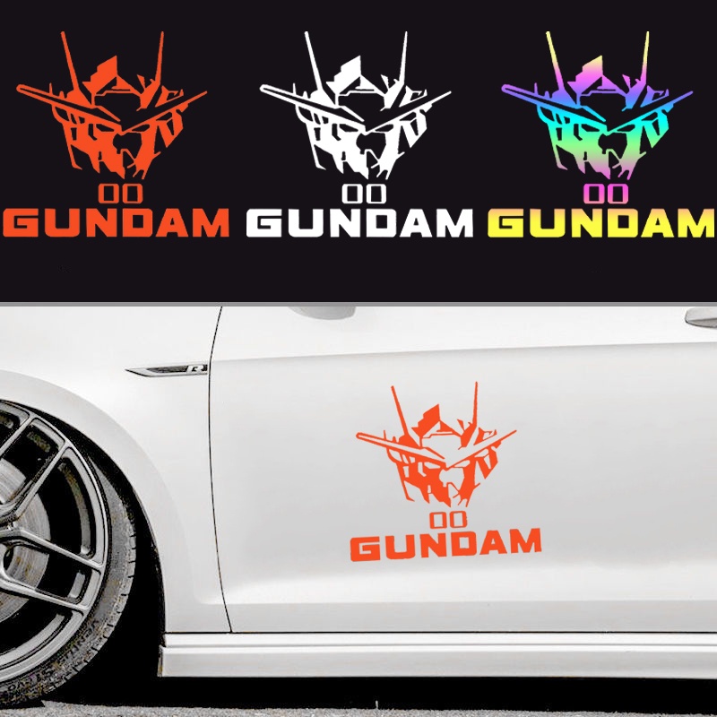 Reflective GUNDAM Car Sticker Japanese Style Anime Stickers Waterproof ...