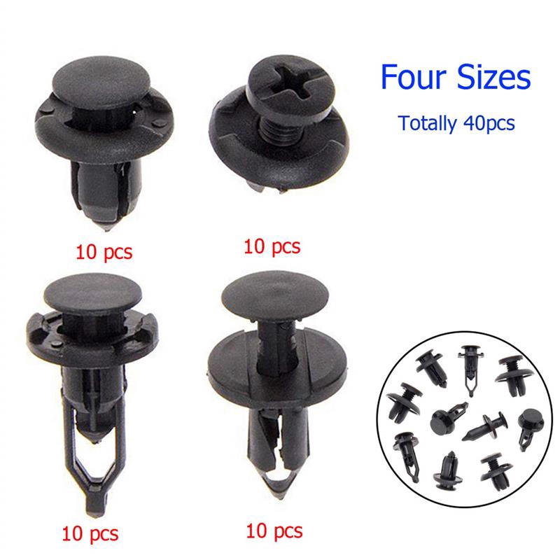40pcs Car Retainer Clips / Bumper Fender Liner Fastener Push Pin / Type ...