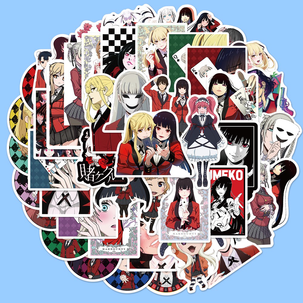 50pcs Japanese Anime Kakegurui Cartoon Graffiti Waterproof PVC Stickers ...