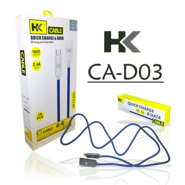 Hk Cable Data CA-D03 For Micro | Shopee Philippines