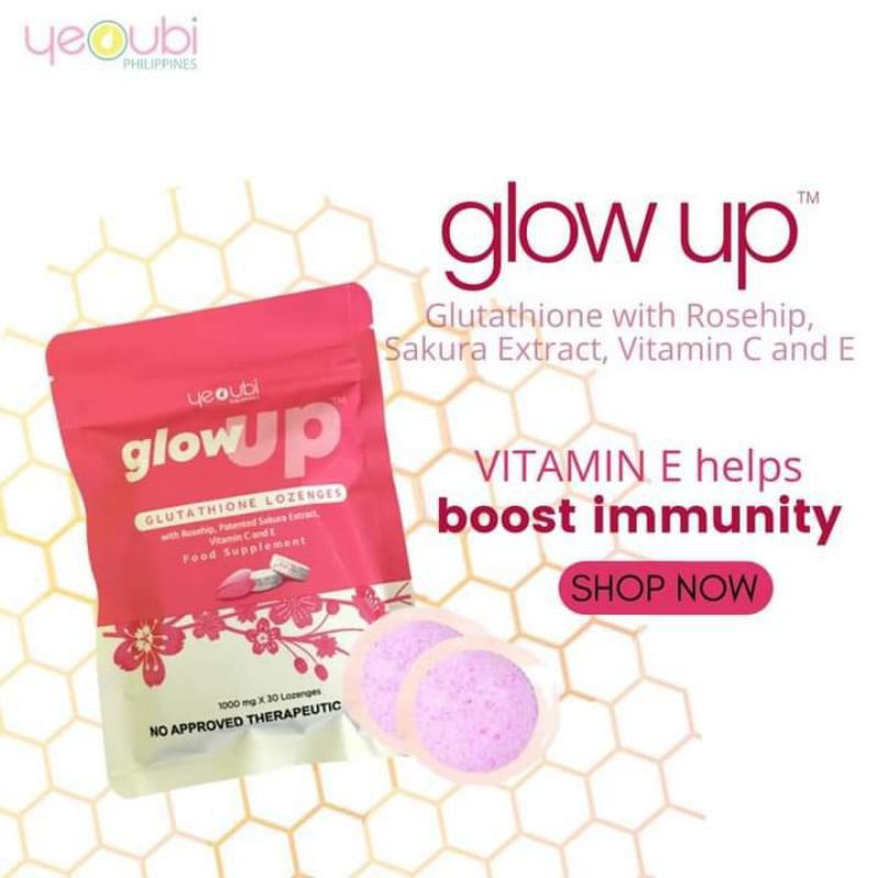 GLOWUP Glutathione with Rosehip, Sakura® Extract, Vitamin C and E ...
