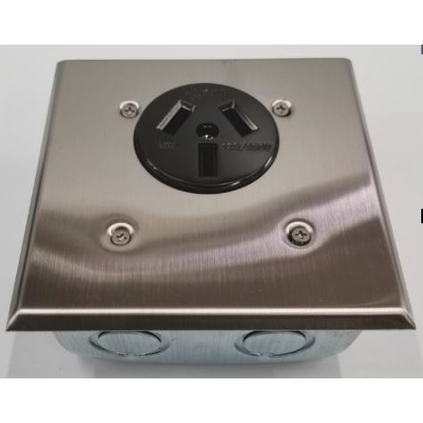Eagle Range Outlet w/ Plate and Metal Box 50A 250V - CAT122/192-BOX ...