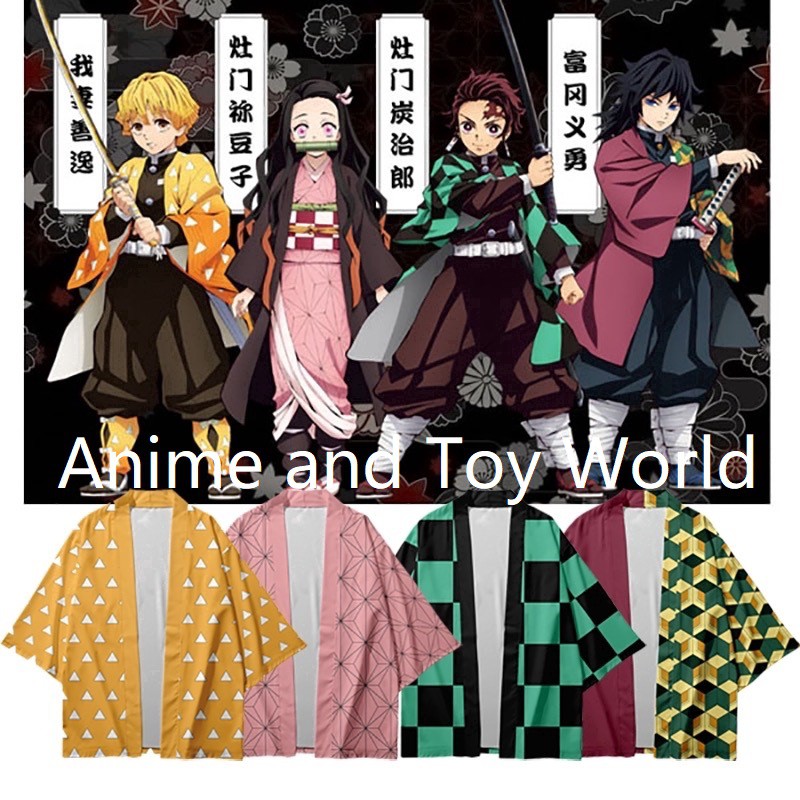 Anime Outerwear Demon Slayer Tanjiro,Nezuko,Zenitsu,Giyu Cosplay ...