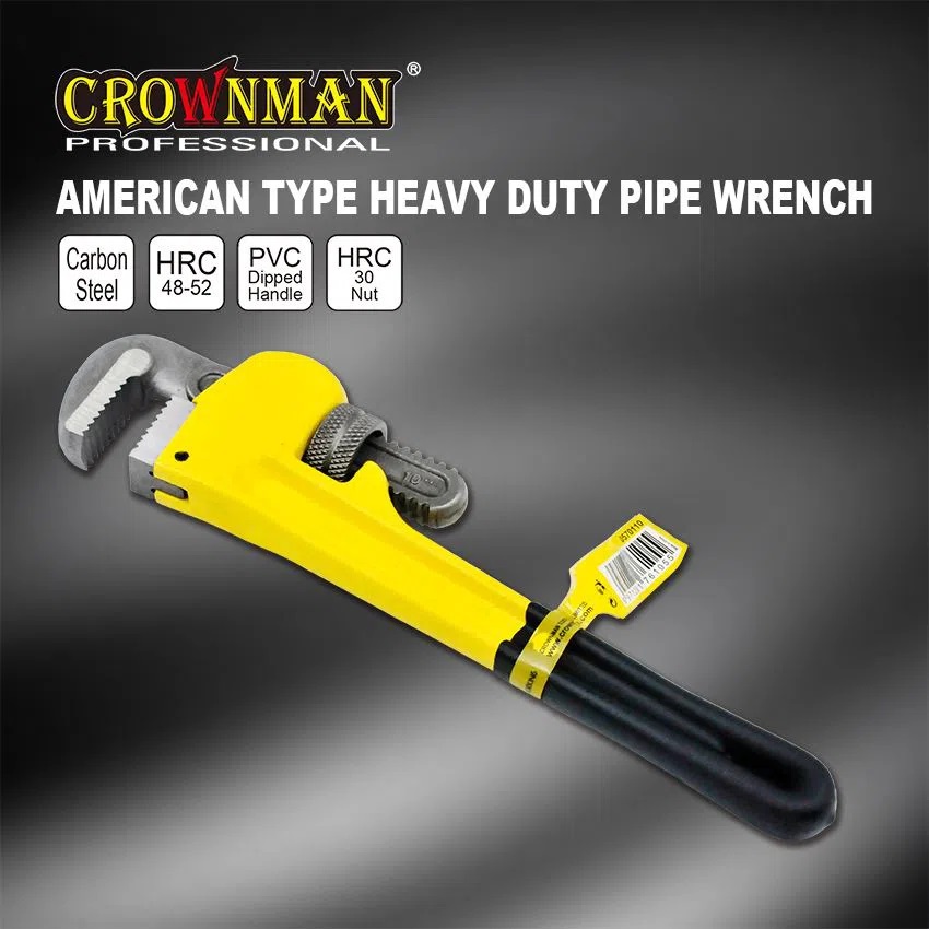 CROWNMAN American Type Heavy Duty Pipe Wrench 8’’/10’’/12’’/14’’/18 ...