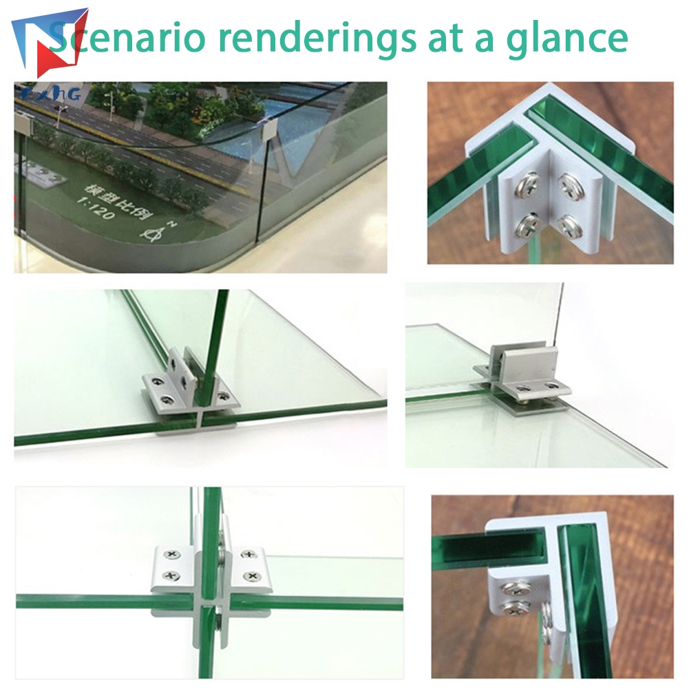 Wall Mount Glass Clip Holder Easy installation Use for Balcony Railings ...