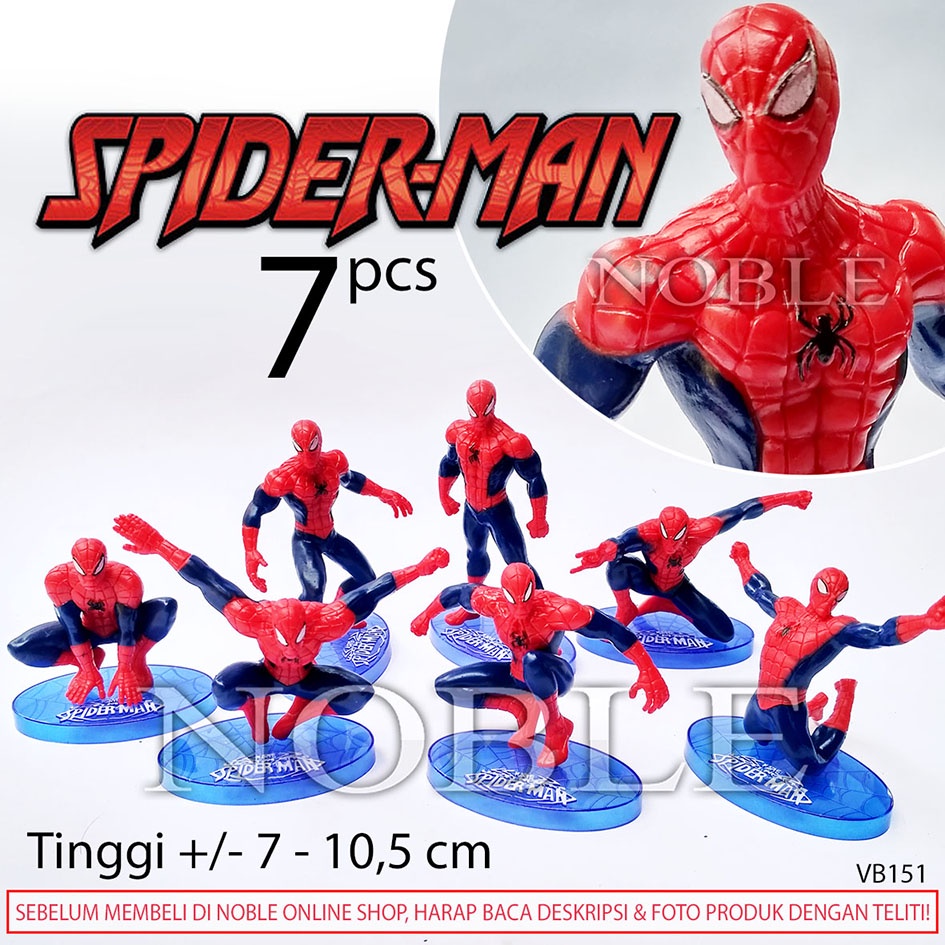 [7 Pcs] SPIDER MAN FIGURE SUPER HERO HUMAN SPIDER DISPLAY TOYS TOYS ...