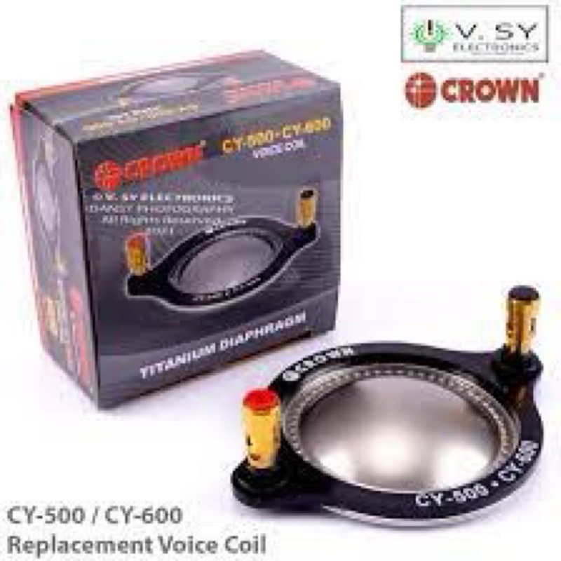 ORIGINAL CROWN CY-500 CY-600 72.2mm Titanium Diaphragm Compression Driver Voice Coil Cy500 ...