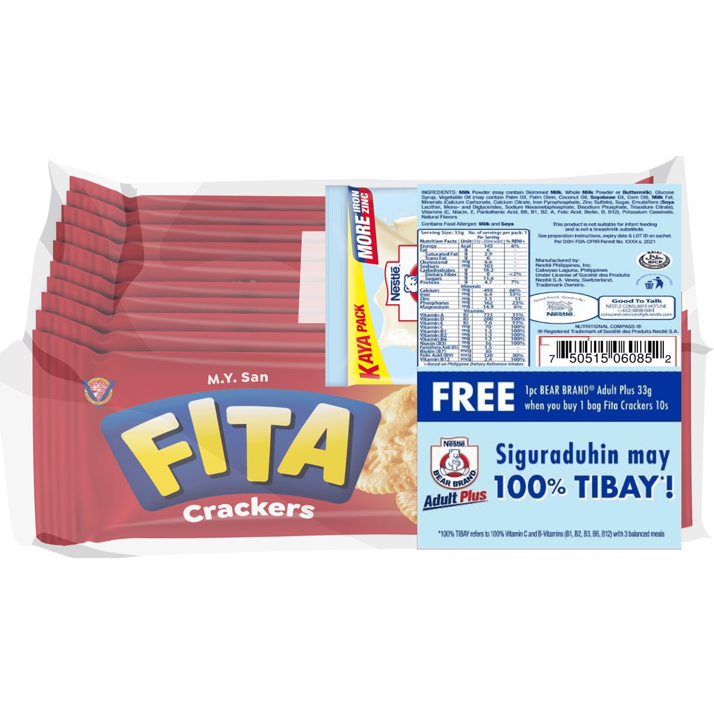 Fita 30g x 10 with Free 1 Bear Brand Adult Plus 33g | Shopee Philippines