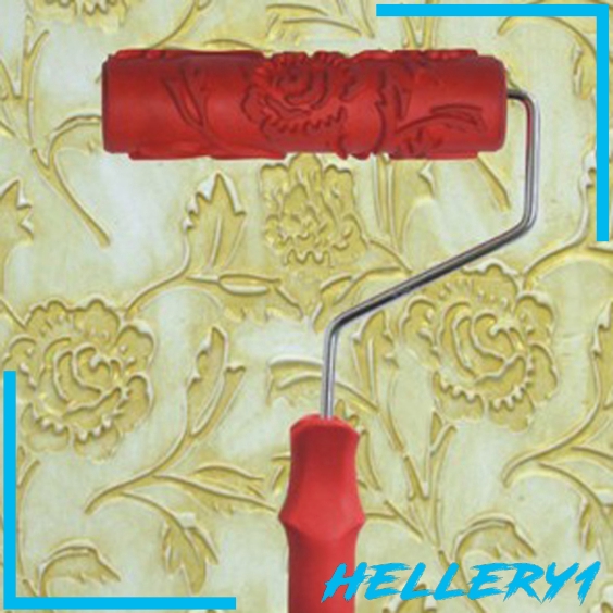 [HELLERY1] Handle Empaistic Flower Pattern Painting Roller Painter for ...