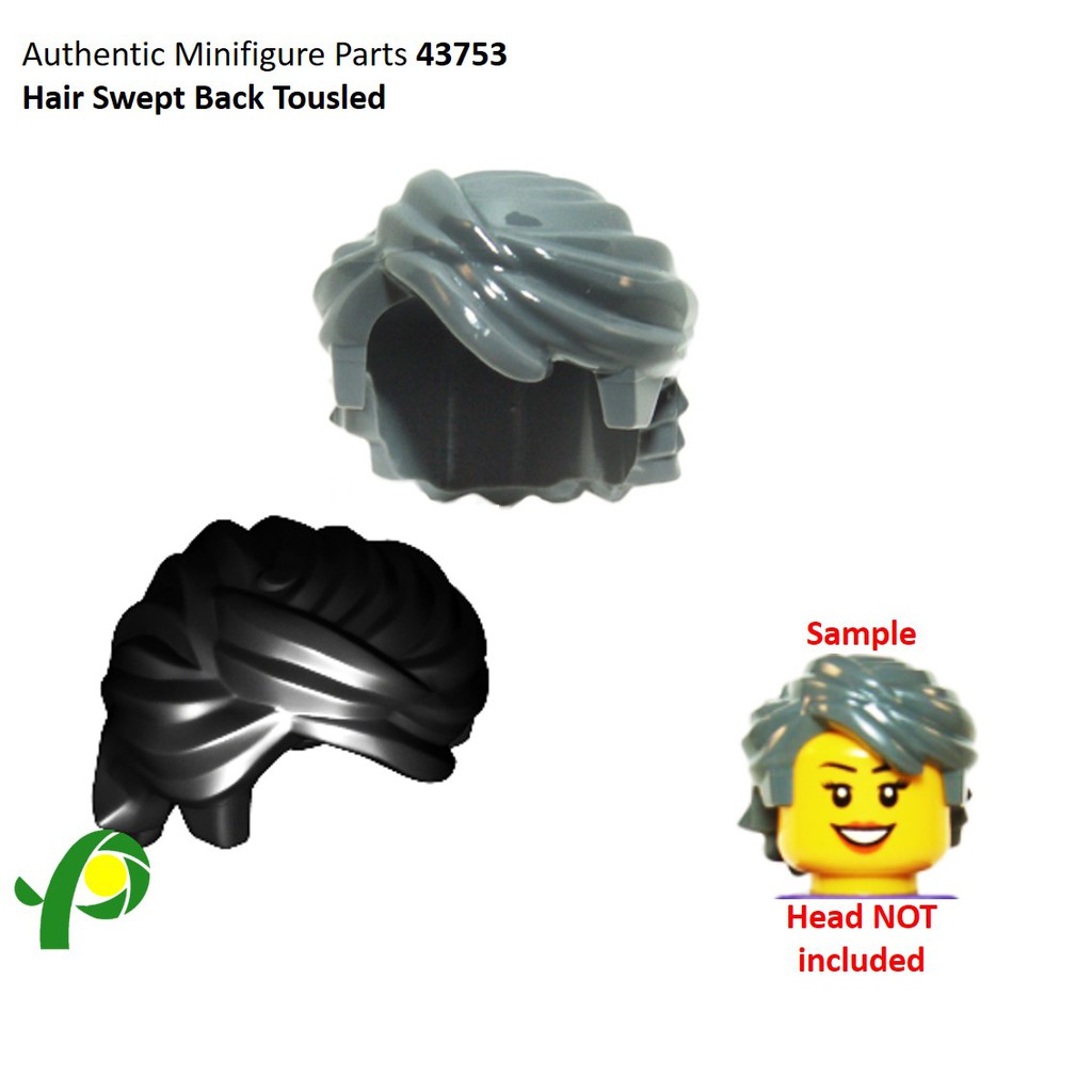 LEGO Miifigure Parts 61183 / 43753 Hair Swept Back Tousled | Shopee ...