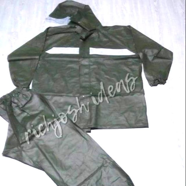 HIGH QUALITY Dark Green Kapote (Reflectorized Motorcycle Raincoat ...
