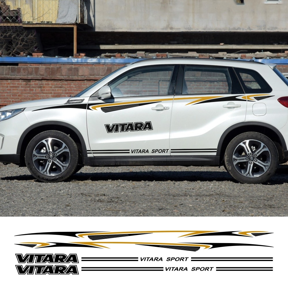 1Set Car Both Side Door Stickers For Suzuki Vitara Auto Stripe Vinyl ...