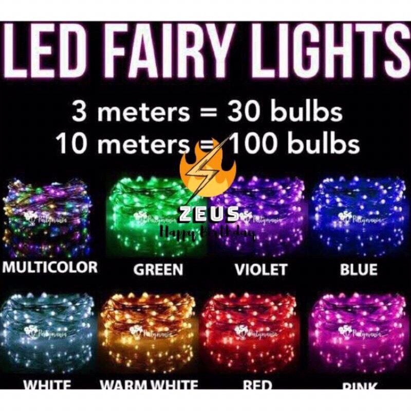 3meters Fairy Light Led Battery Operated Pixie Light 3metres 30L ...