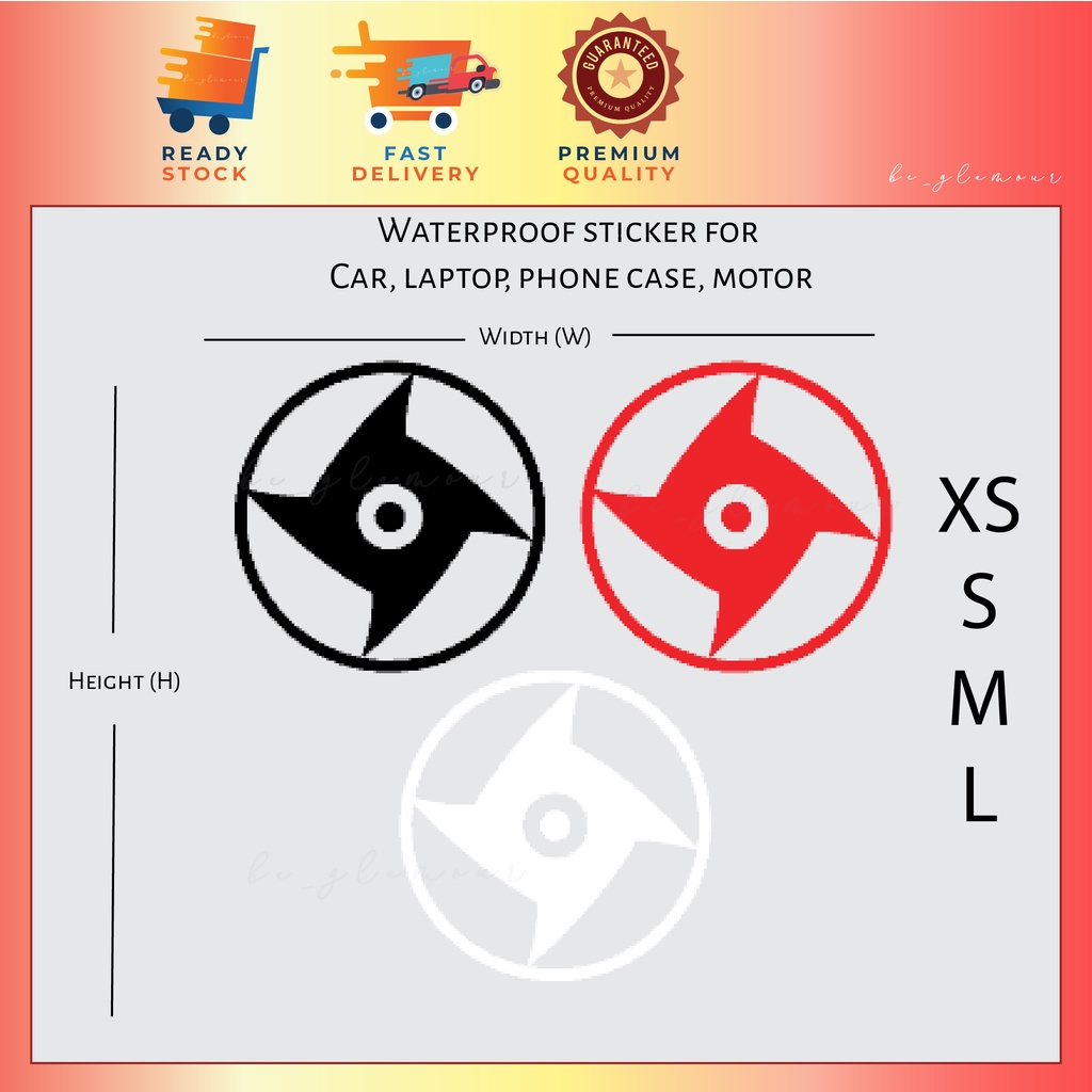 Shin Mangekyo Sharingan Sticker uchiha susano stiker waterproof cahaya ...