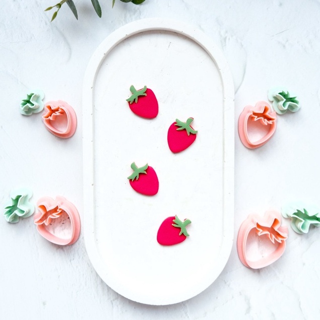 Strawberry Pair Polymer Clay Cutter Set | Shopee Philippines