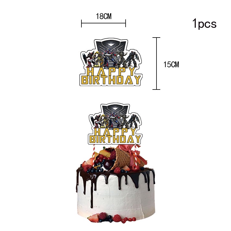 Transformers theme Megatron Bumblebee Optimus Prime Latex Balloons Cake ...