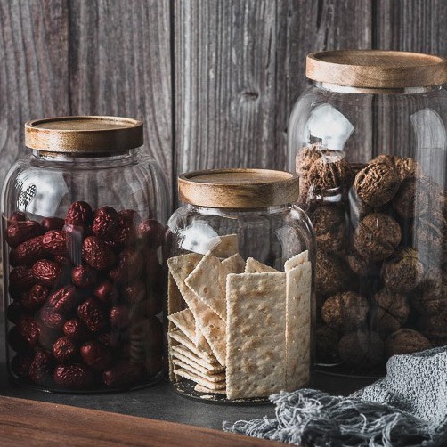 INTERNAUL Glass Jar Large Capacity Storage Jar Coffee Jar Household ...