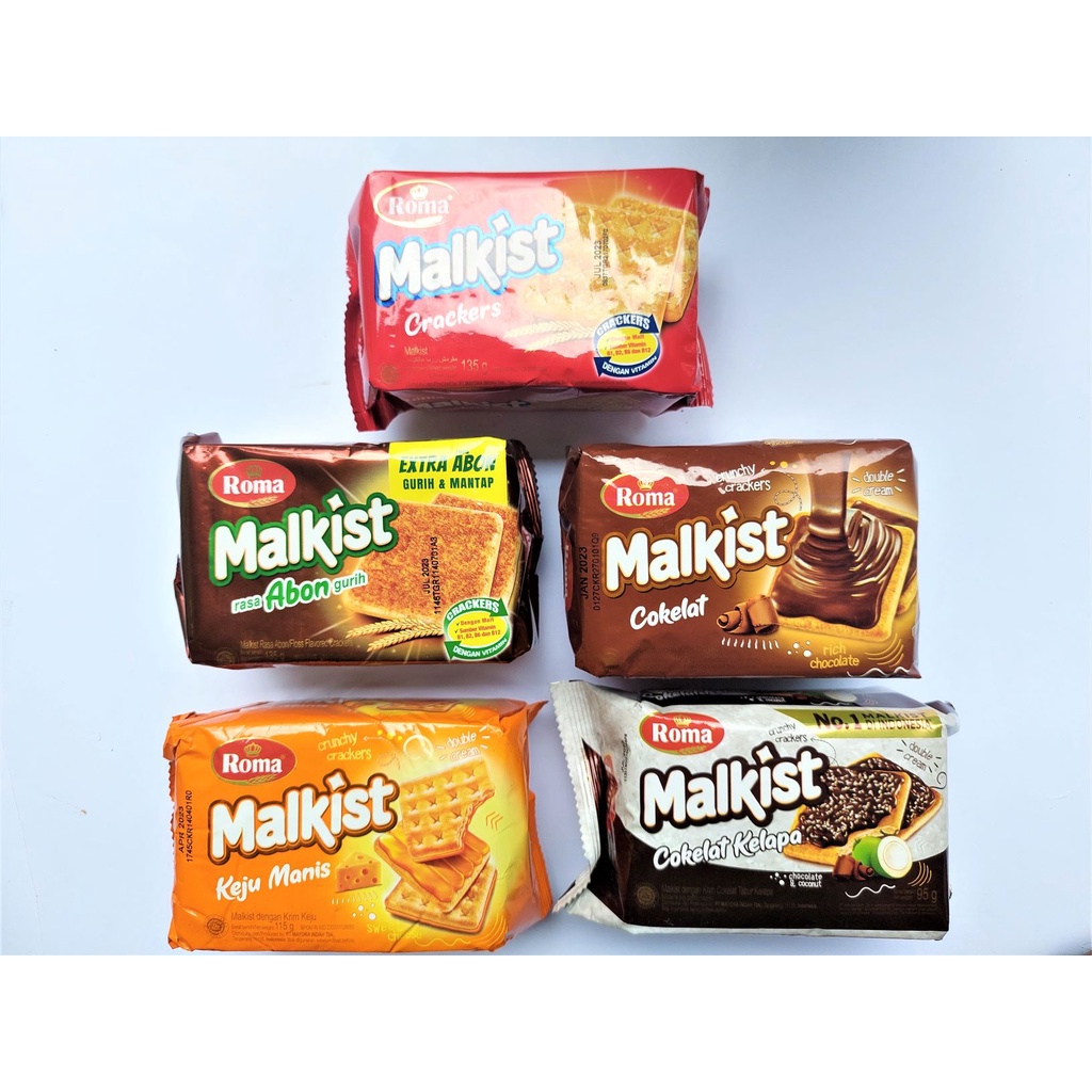 Roma Malkist Pack All Variant / Roma Malkist Pack Chocolate k Shredded ...